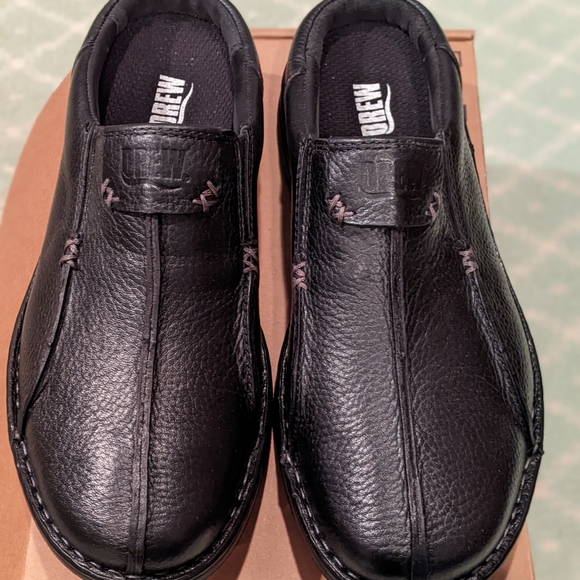 DREW | Shoes | Mens Black Leather Drew Slides Size 6e | Poshmark